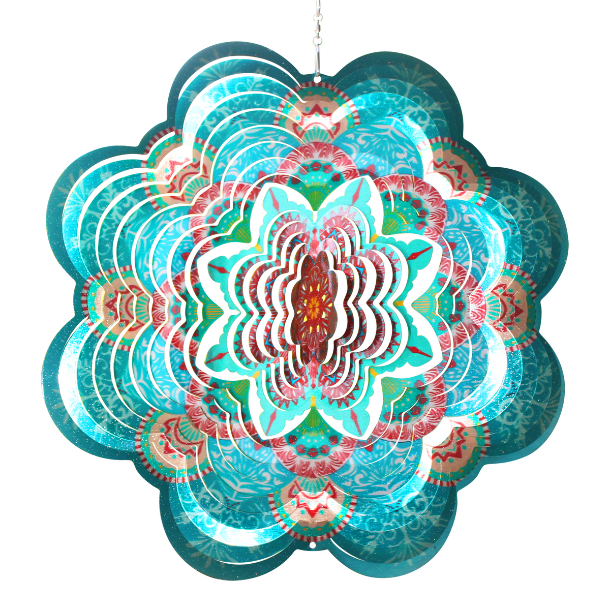 Turquoise Snowflake Wind Spinner – Beauty and the Wind